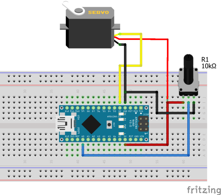 Servo Motor Control with Arduino and Potentiometer - electrobotics.io